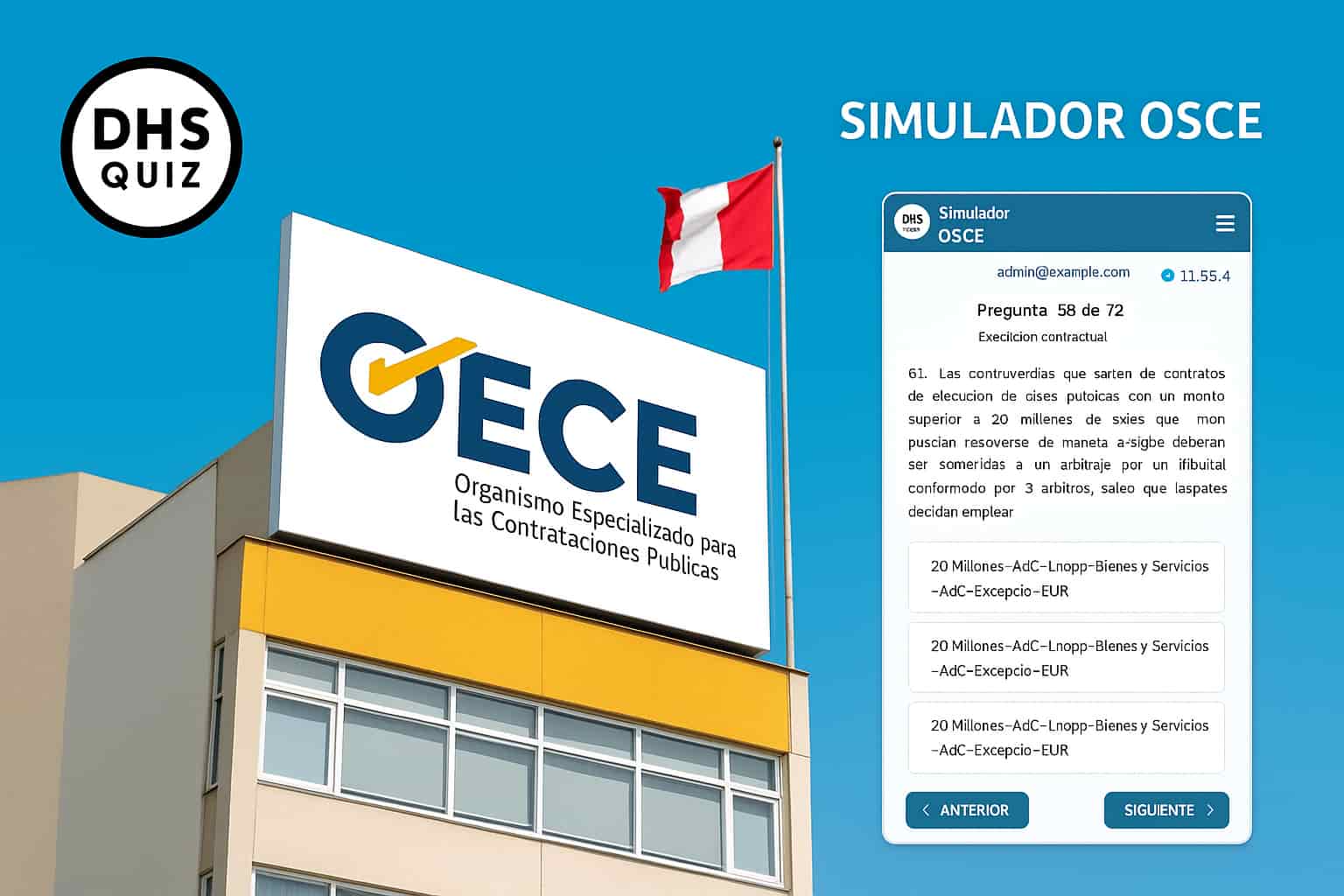 Simulador Examen OSCE 2025 | Practica con Preguntas y Balotarios